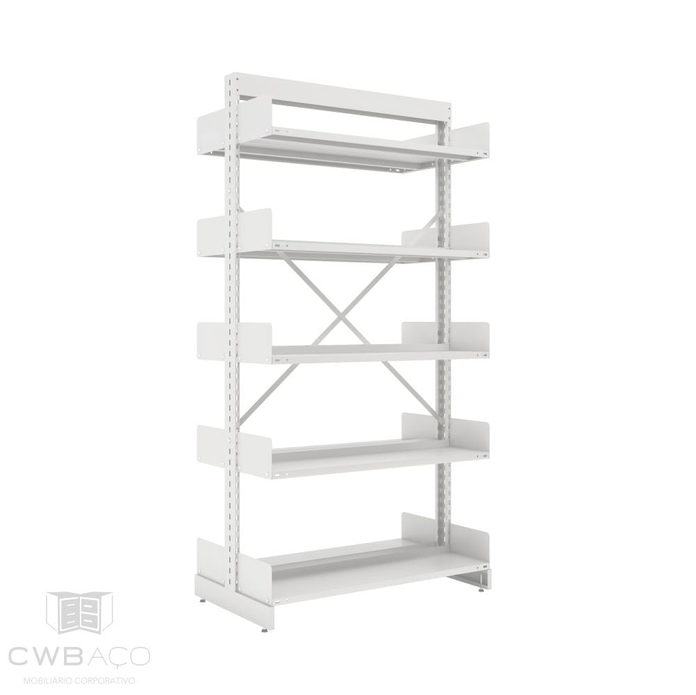 Estante Biblioteca Dupla Face - W3 - EBDN - 1 | CWB Aço